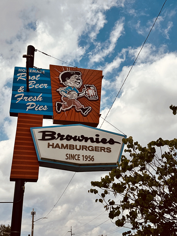 That vintage sign against an Oklahoma sky&mdash;a beacon of burger hope that's been guiding hungry travelers through changing times with unchanging quality.