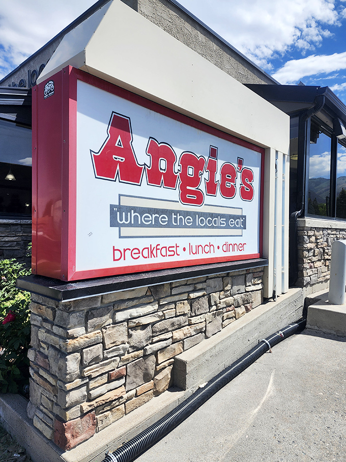 The sign doesn't just announce a restaurant; it declares a local landmark where breakfast, lunch, and dinner are served with equal passion.
