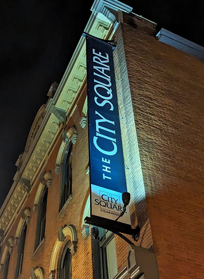 At night, the illuminated sign serves as a beacon for hungry travelers and locals alike &ndash; a North Star for those navigating by their appetites.