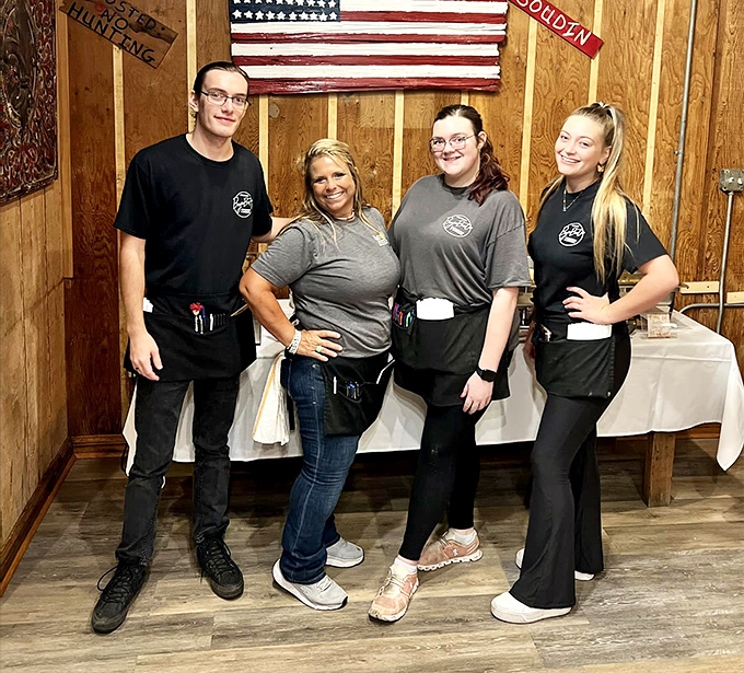 The staff stands ready with the kind of genuine smiles that tell you they're proud of what they're about to serve you.