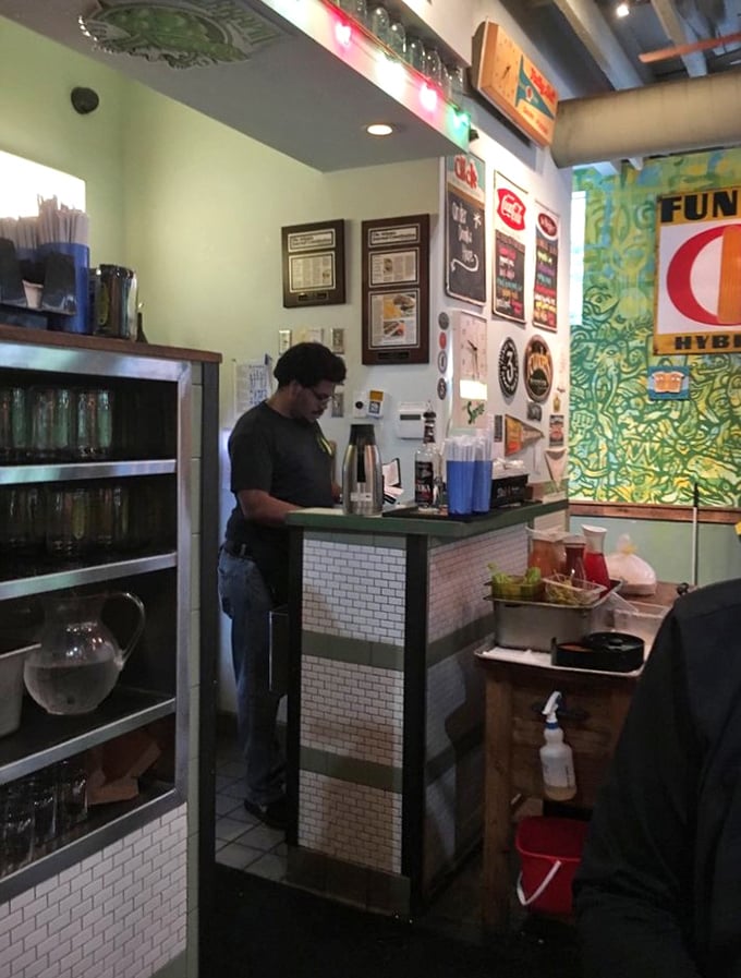 Behind the scenes, the staff orchestrates breakfast magic at a counter that balances efficiency with old-school charm. The vintage-inspired decor isn't trying&mdash;it just is.