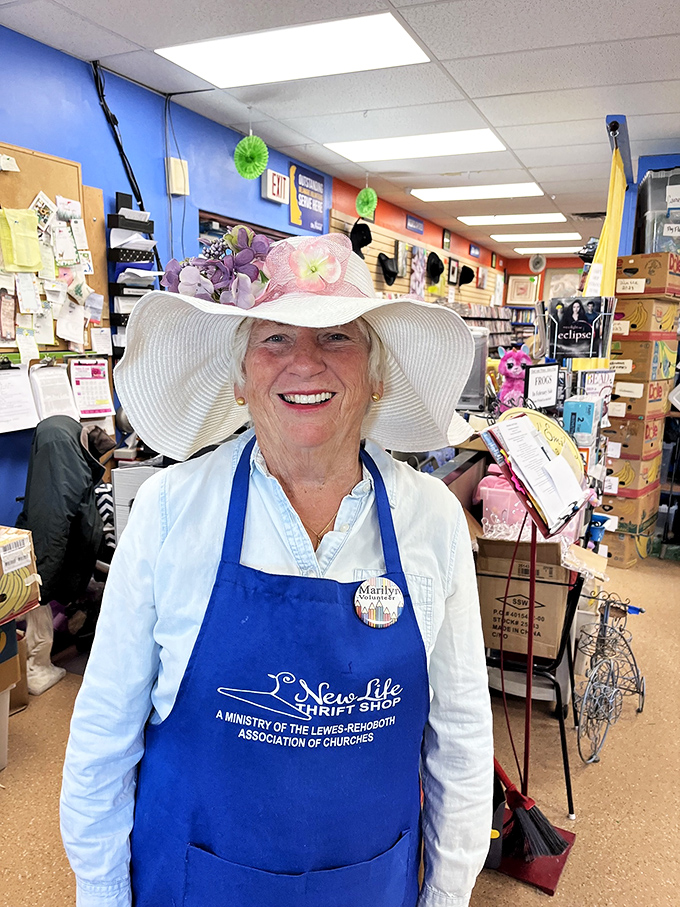 Volunteers are the heartbeat of New Life Thrift Shop. Their knowledge, enthusiasm, and fabulous hat game make treasure hunting even more delightful.