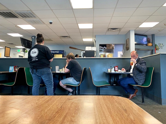 Where magic happens&mdash;the dining area at Rick's offers the perfect blend of privacy and community, with staff who remember your order.