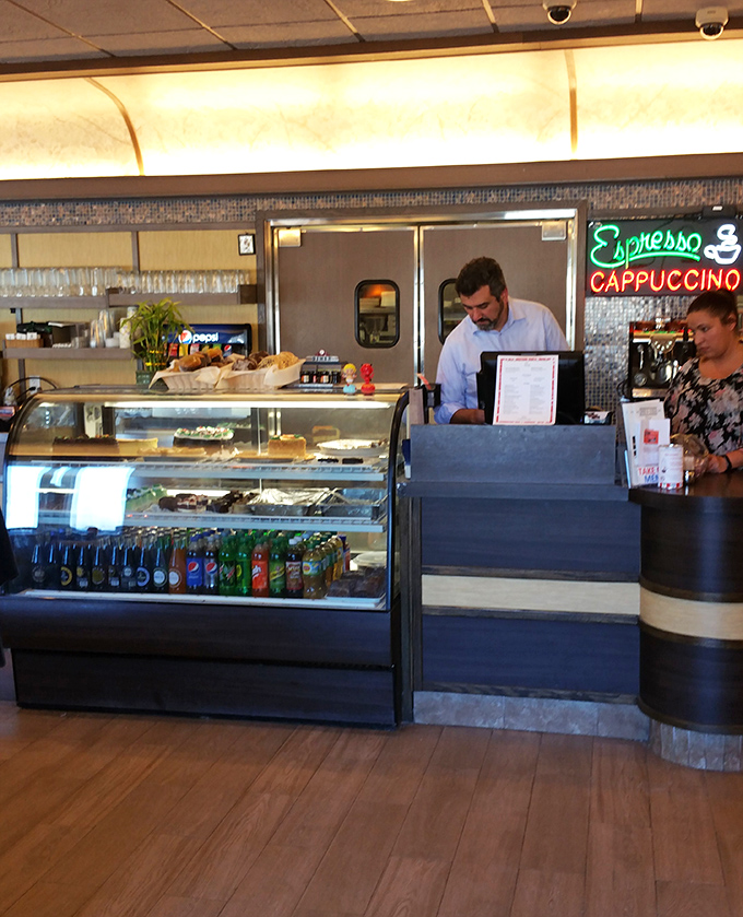 Behind the counter magic happens – where desserts tempt from their glass case like Broadway stars waiting for their spotlight.