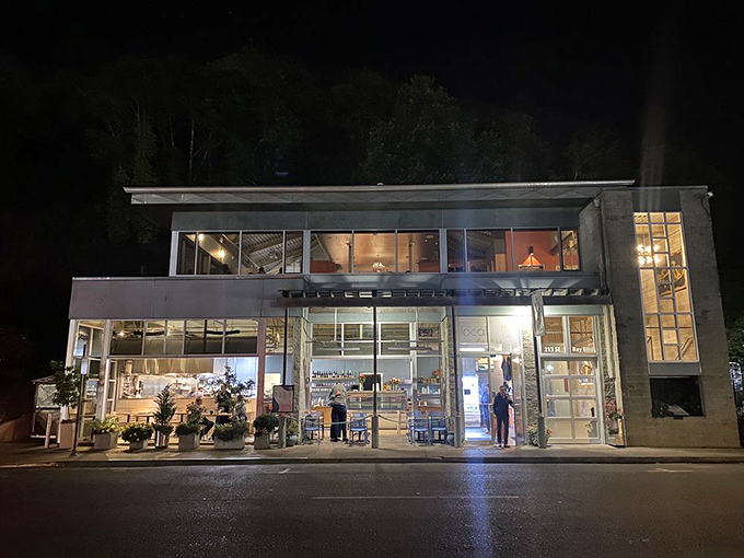 As darkness falls, Local Ocean glows like a lighthouse for hungry travelers&mdash;a beacon of culinary promise on Newport's shore.