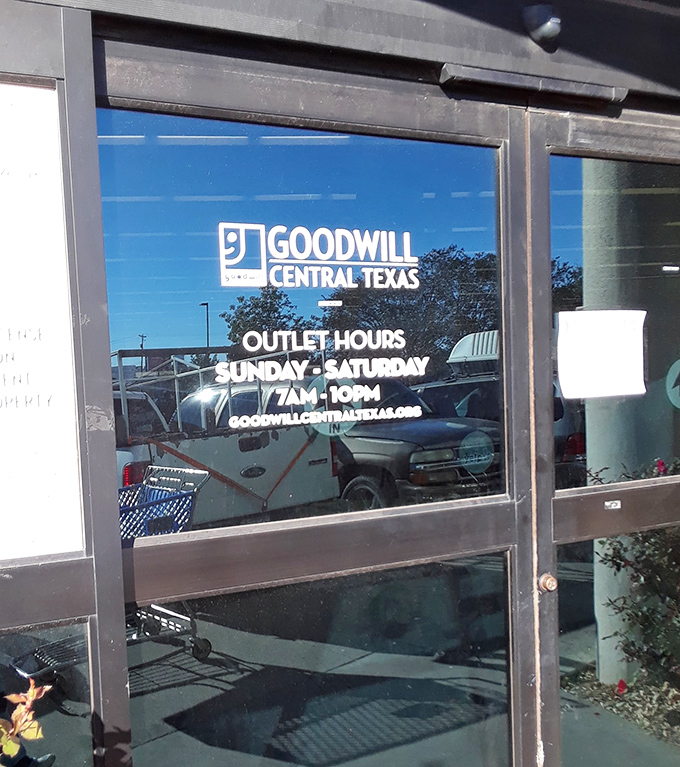 Store hours posted like commandments for the devoted congregation of bargain believers.