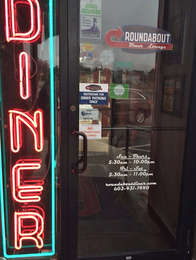 The neon "DINER" sign glows like a lighthouse for the hungry. Those extended weekend hours are a blessing for night owls and early birds alike.