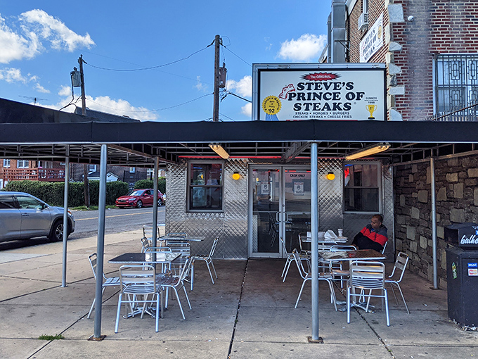 On sunny days, Steve's transforms into an urban oasis where the only thing better than the sandwiches is enjoying them in the open air.