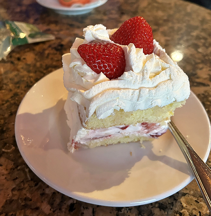 Strawberry shortcake that makes you reconsider your relationship with all other desserts. Those berries didn't just find their purpose&mdash;they found their destiny.