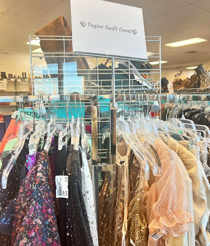 The Taylor Swift section: where Swifties can dress for the Eras Tour without needing an era's worth of savings. Sparkle on a sensible budget.