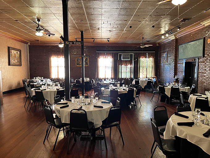 The event space stands ready for celebrations where "I do" and "I'll have the ribeye" carry equal weight in life's important moments.