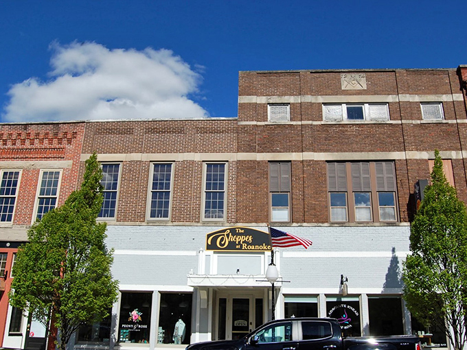 The Shoppes of Roanoke occupy historic buildings where modern retail dreams and small-town architectural heritage find perfect harmony.