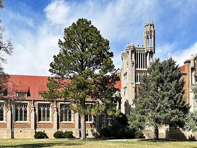 The Gothic architecture of Holy Cross Abbey stands as a spiritual landmark, offering peaceful grounds for contemplation without admission fees.