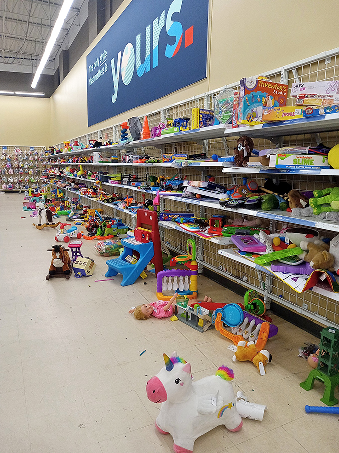 Toys sprawled in cheerful chaos &ndash; where unicorns, bowling sets, and childhood joy come with second chances and first-rate prices.
