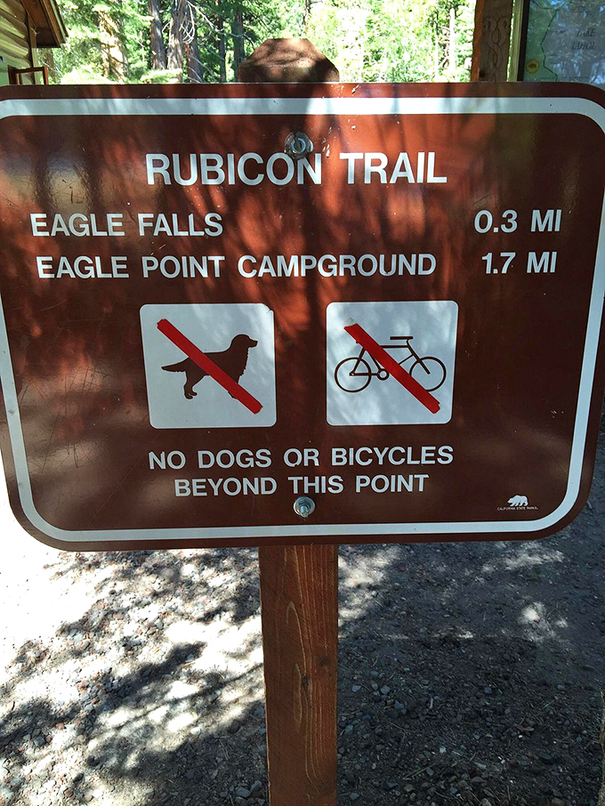The sign says no dogs or bikes, but fails to mention you'll need to bring extra memory cards for all the photos you'll take.