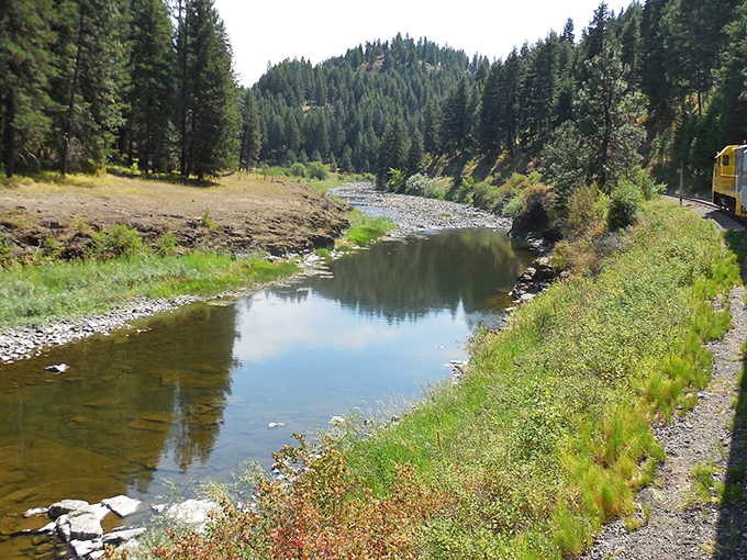 The train snakes through the landscape like it owns the place &ndash; which, honestly, it kind of does.