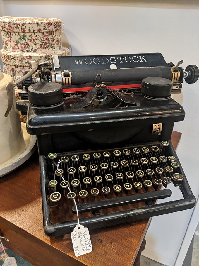 This Woodstock typewriter has probably written love letters, business plans, and maybe even the Great American Novel.