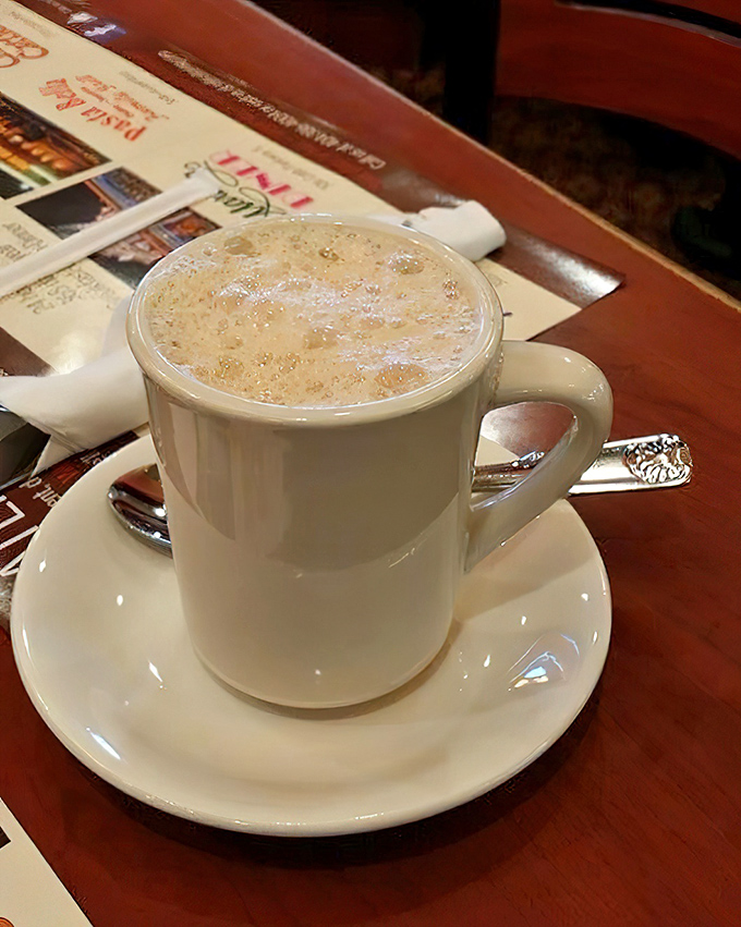 This isn't just coffee&mdash;it's a frothy vanilla cappuccino that makes waiting for your main course feel like a luxury rather than a necessity.