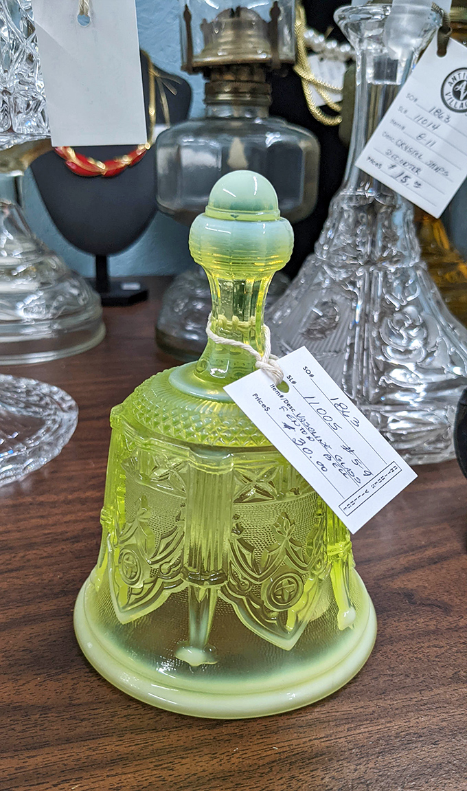 Vaseline glass captures light like a summer memory &ndash; its distinctive glow a testament to craftsmanship we rarely see today.