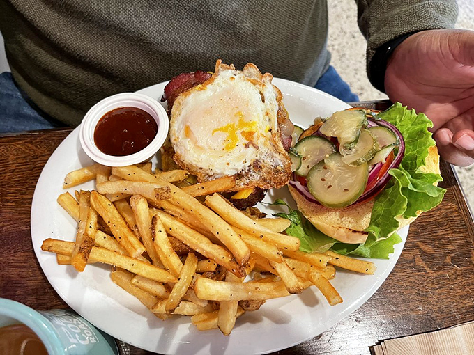 The Whole Farm Burger doesn't mess around&mdash;it brings the entire barnyard party to your taste buds.