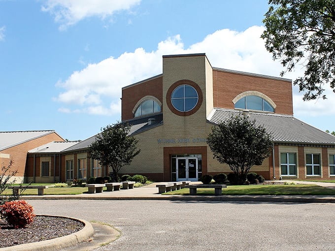 Wynne High School: where Friday night football games are social events and half the town shows up religiously.