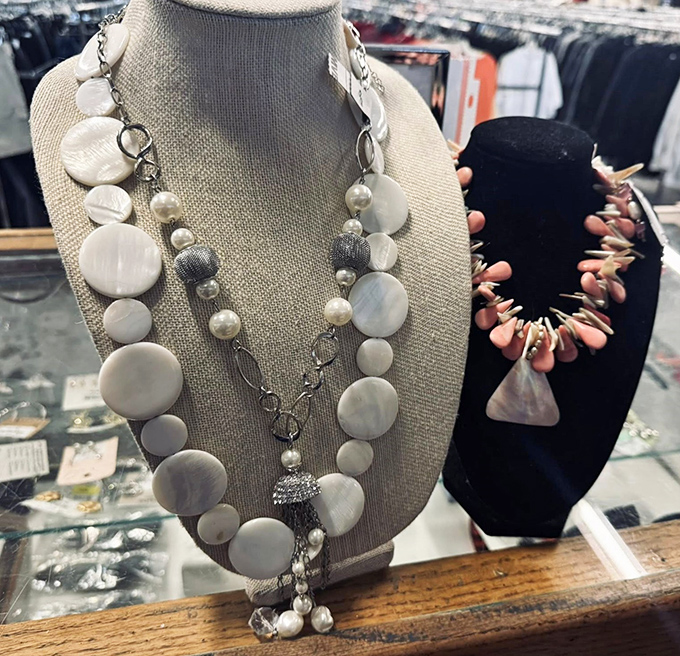 Jewelry that whispers "Is it vintage or designer?" keeps its secrets while making your outfit pop without popping your budget.