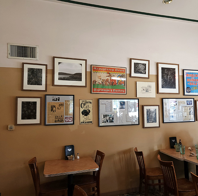 The gallery wall tells stories of Baraboo's past while you create new ones over lunch. Each frame adds character to an already character-filled space.