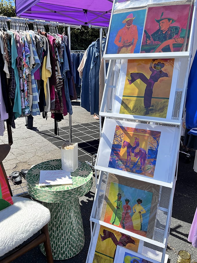 Vibrant artwork that brings the walls of boring apartments to life. These colorful prints deliver sunshine even on cloudy Los Angeles days.