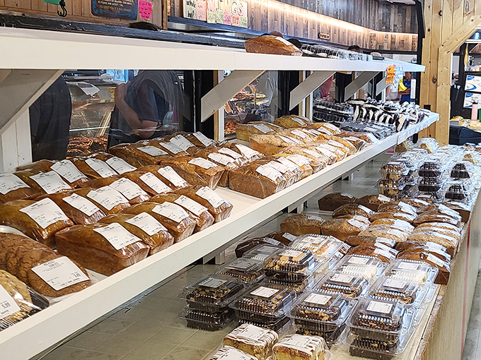 Fresh baked goods line shelves with the kind of homemade perfection that makes store-bought alternatives seem apologetic.