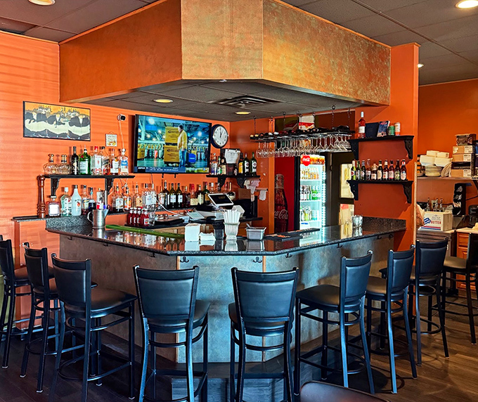 The bar area &ndash; where strangers become friends and friends become family over shared plates and flowing conversation.