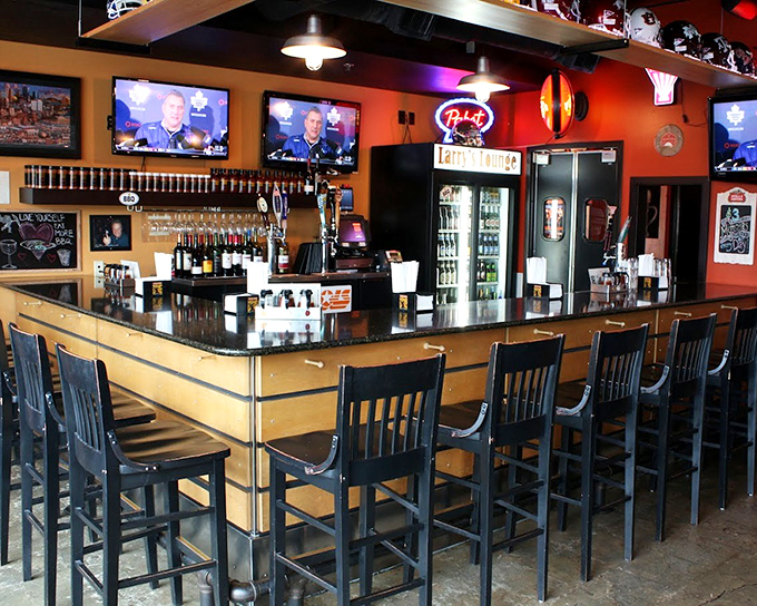 The bar area beckons with cold drinks and hot barbecue &ndash; a combination as old as happiness itself.