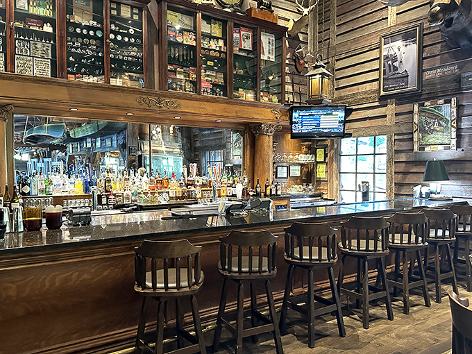 The bar doesn't just serve drinks &ndash; it serves nostalgia, with enough fishing lures behind the counter to catch anything swimming in your glass.