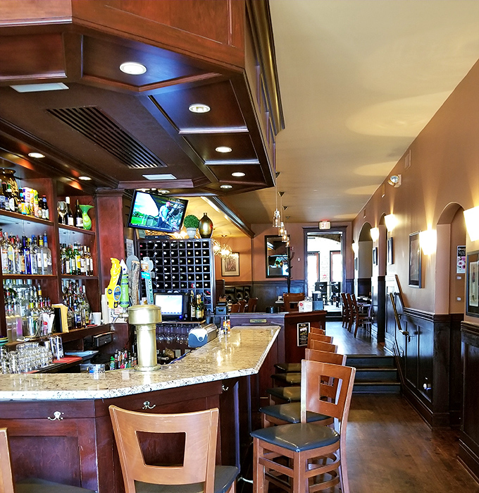 The bar area strikes that perfect balance&mdash;elegant enough for a business meeting, comfortable enough for that third Manhattan you probably shouldn't order.