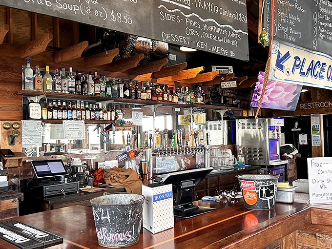 The bar at Bowens Island isn't trying to impress anyone, which is precisely why it does. This is where locals and tourists find common ground over cold drinks.
