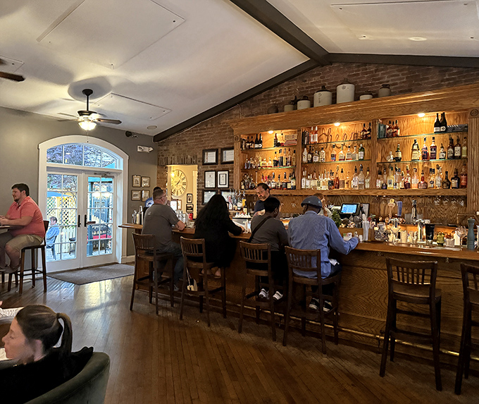 The bar area strikes that perfect balance between elegant and approachable. Where locals and visitors alike find common ground over well-crafted drinks.