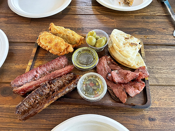 A wooden board of carnivorous dreams. This sampler plate is like a greatest hits album where every track is a chart-topper.