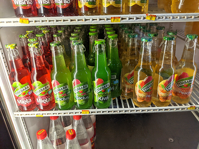 The colorful array of Tymbark sodas isn't just refreshment&mdash;it's liquid nostalgia in glass bottles. These Polish favorites bring fruity brightness to cut through rich dishes.