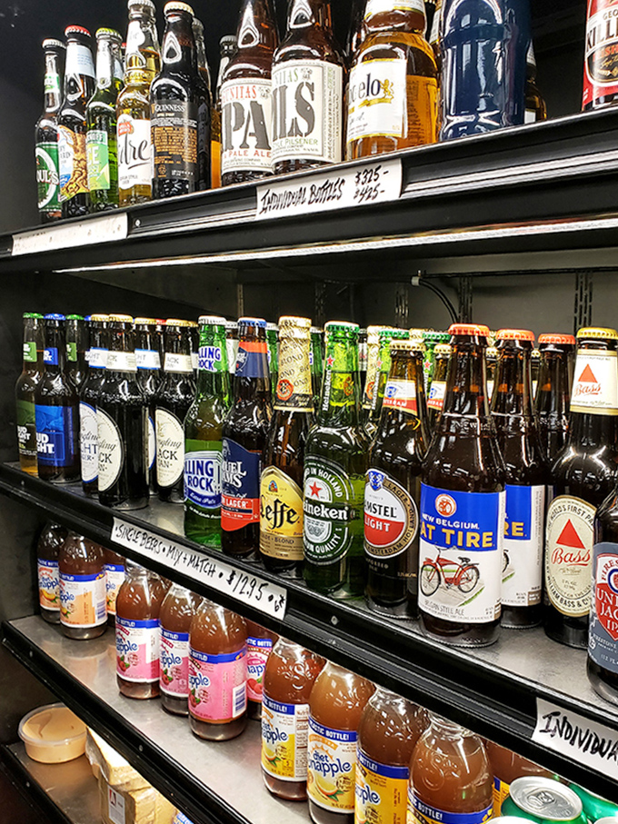The beverage selection rivals your indecisive friend's dating app&mdash;options ranging from craft beers to nostalgic sodas in glass bottles.
