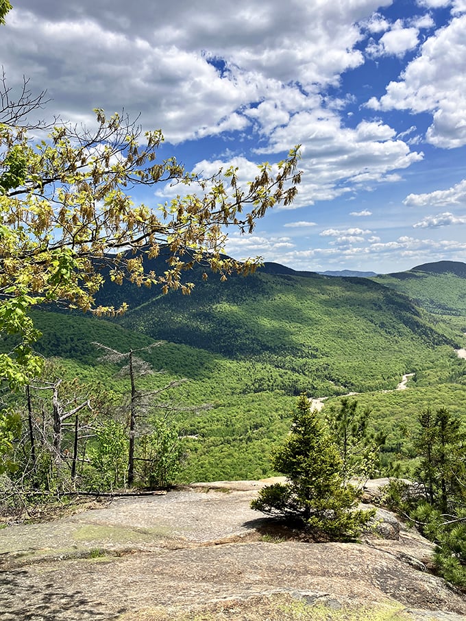 Standing on this rocky outcrop feels like being on nature's own observation deck &ndash; no elevator required, just sturdy hiking boots.