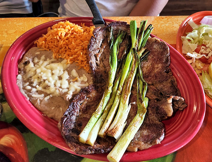 Carne asada doesn't get more authentic than this. Grilled to perfection and accompanied by charred green onions that add just the right smoky note.