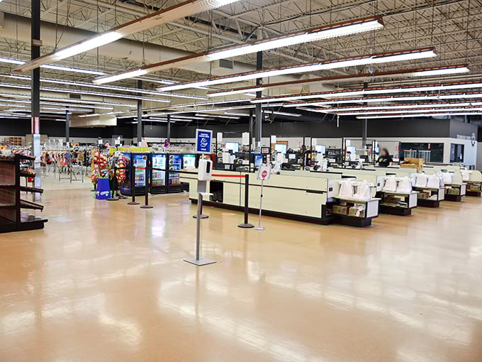The efficient checkout area moves customers through with surprising speed, preventing the dreaded line backup that can sour an otherwise successful treasure hunt.