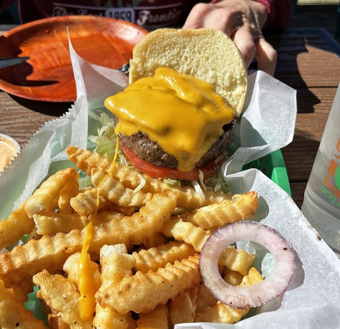 A cheeseburger in paradise isn't just a Jimmy Buffett song—it's this masterpiece that makes you wonder why you ever eat anything else.