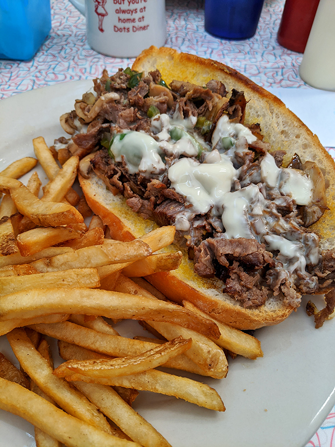 A cheesesteak that doesn't need Philadelphia to prove its worth. Tender beef, melted cheese, and the perfect bread-to-meat ratio make this a Louisiana interpretation worth celebrating.