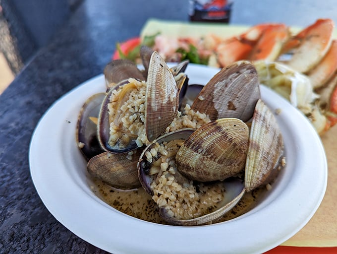These steamer clams have been coaxed open with butter, garlic, and white wine&mdash;a delicious reminder of why we love coastal cuisine.