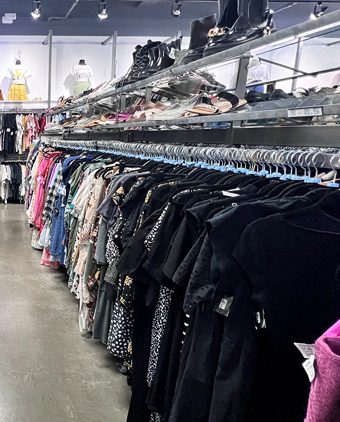 Racks on racks on racks&mdash;a fashion forest where every hanger holds potential for your next favorite outfit.