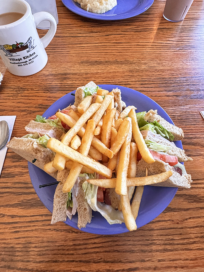 The club sandwich that graduated with honors&mdash;perfectly stacked, surrounded by golden fries, and making lunch the meal you'll think about all morning.