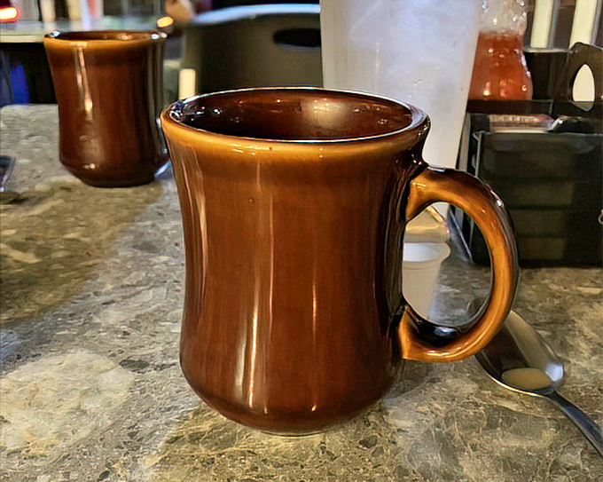 The humble brown coffee mug&mdash;vessel of salvation, keeper of secrets, enabler of conversation. At Fleetwood, it's always kept full, like your heart after eating here.