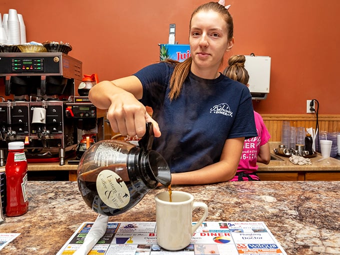 The sacred morning ritual&mdash;fresh coffee being poured with precision. Some would call it breakfast foreplay.