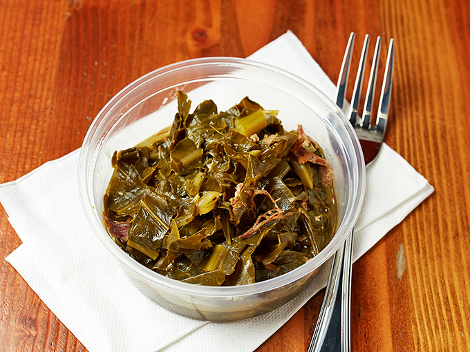 Collard greens done right: tender, savory, and swimming in pot liquor that's practically drinkable. Southern grandmothers would approve.