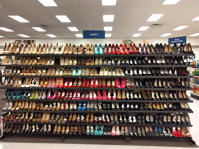 The women's shoe wall&mdash;a Cinderella story waiting to happen with hundreds of potential glass slippers at fairy tale prices.